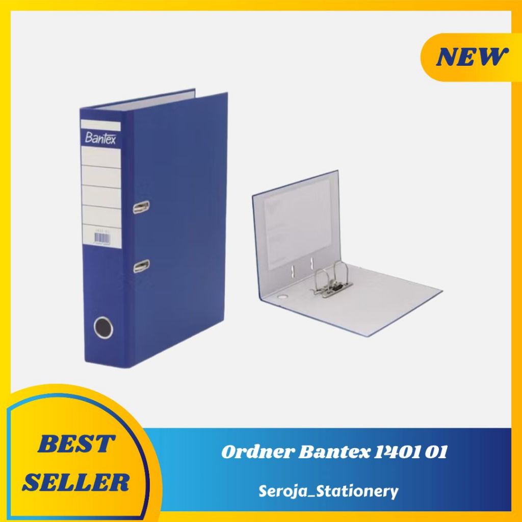Jual ORDNER BANTEX 1401(Hitam&Biru) / 1446(Merah) 01 F4 / FOLIO 7 CM 2 ...