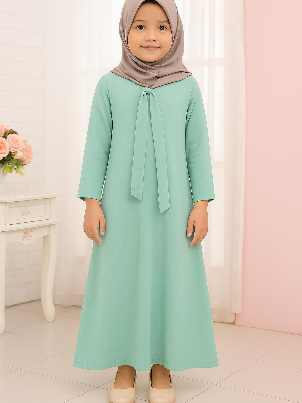 Jual GAMIS Syari & ATASAN muslim bahan Crinkle untuk anak perempuan ...