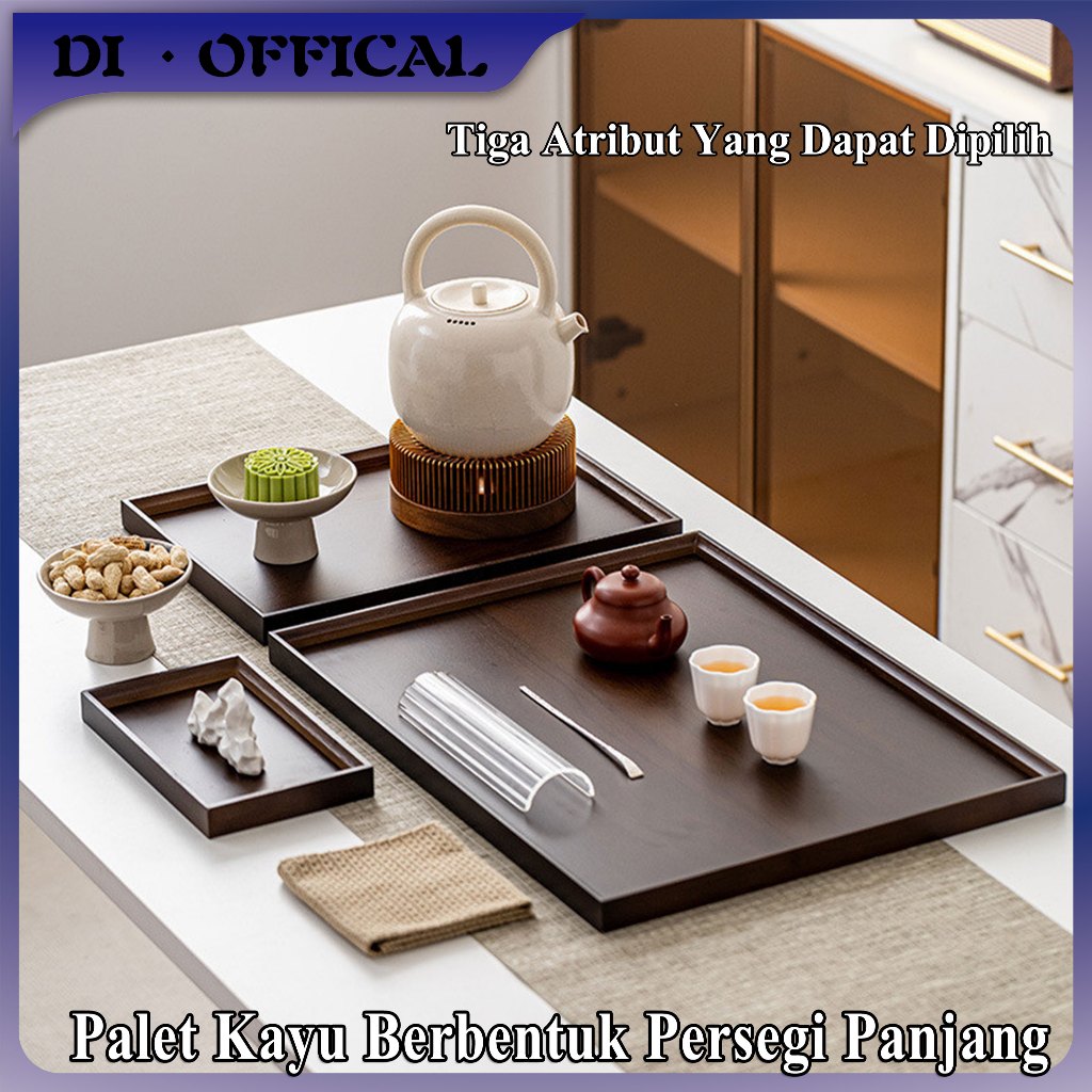 Jual Nampan Kayu Persegi Panjang Baki/Nampan Wooden Tray/Tray Kayu ...