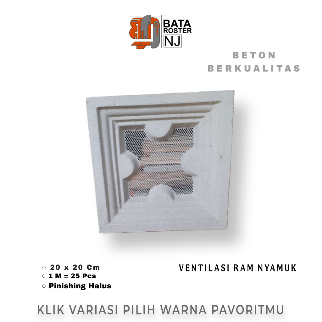 Jual BATA ROSTER NJ - Roster Beton Minimalis Ram Nyamuk - Model Ada ...