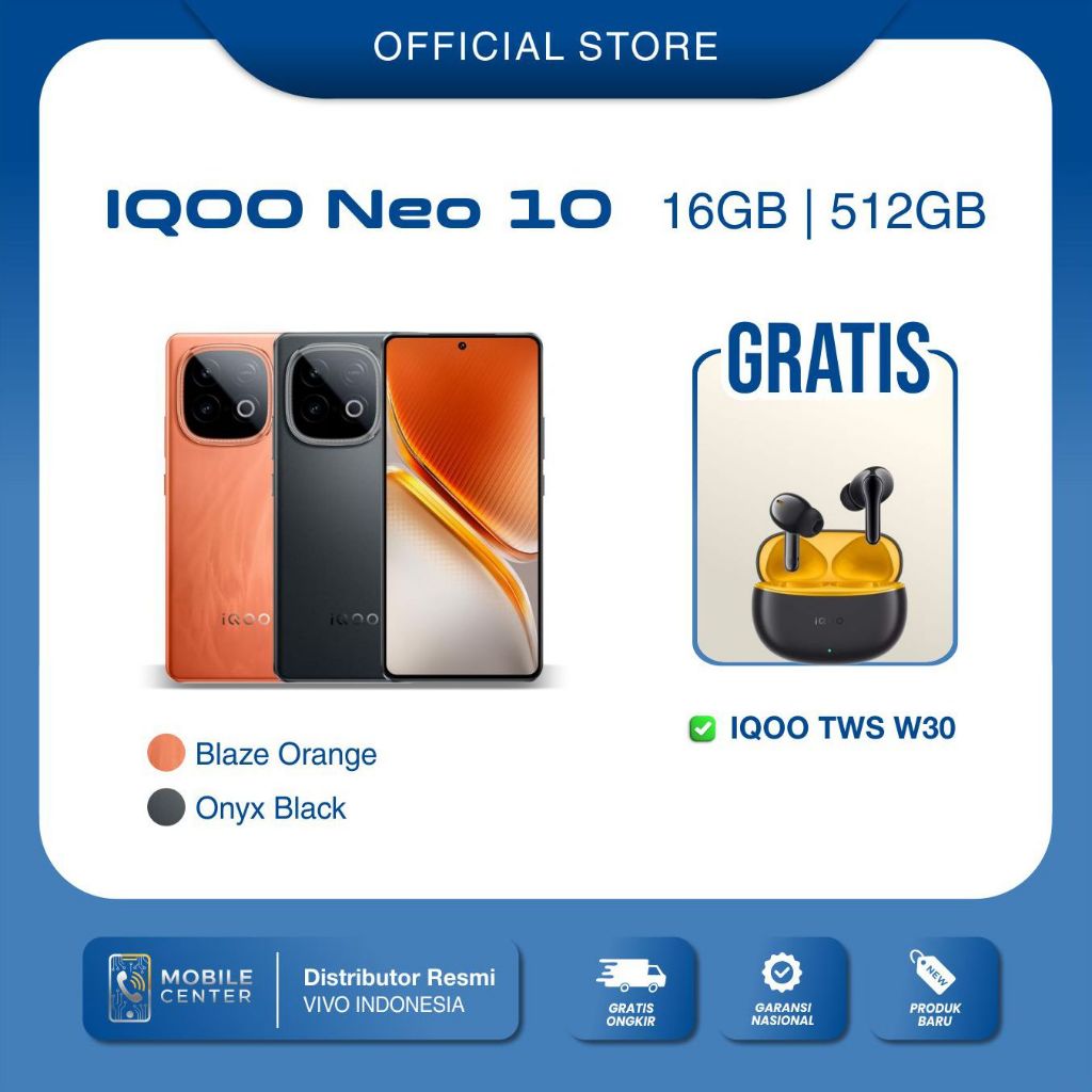 Jual vivo iQOO Neo 10 (16/512) - BNIB Garansi Resmi 1st Snapdragon 8s ...