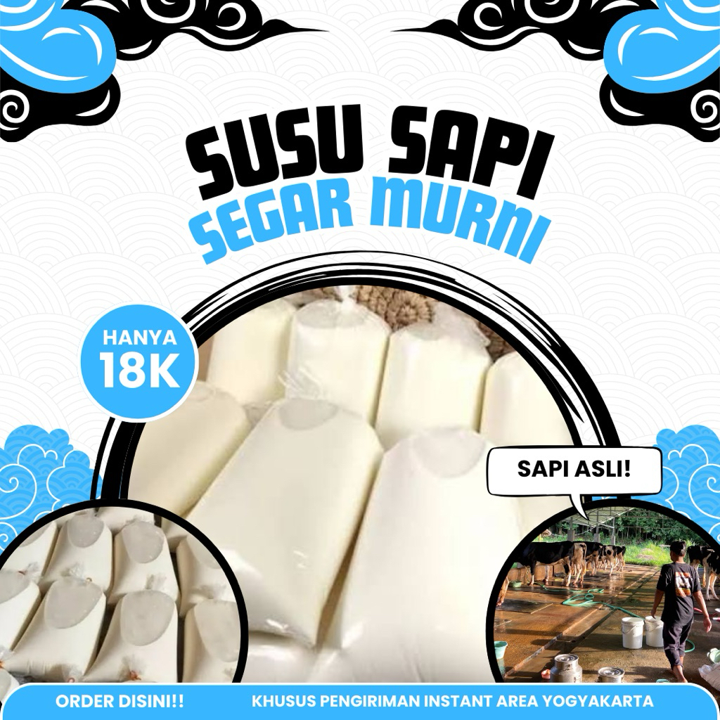 Jual Susu Sapi Segar Murni Yogyakarta 1 Liter | Shopee Indonesia