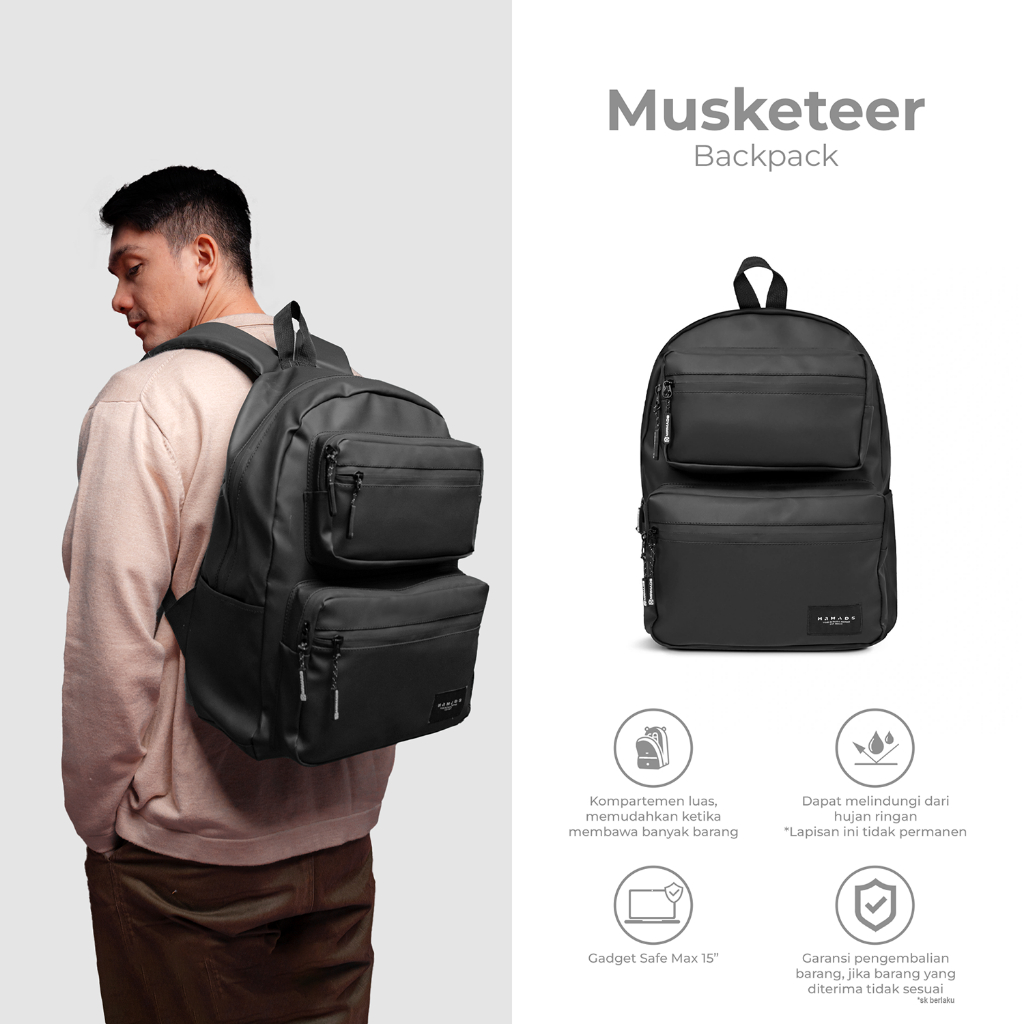 Jual Mr Mads - Musketeer Backpack Pria - Tas Ransel Pria Wanita Tas ...