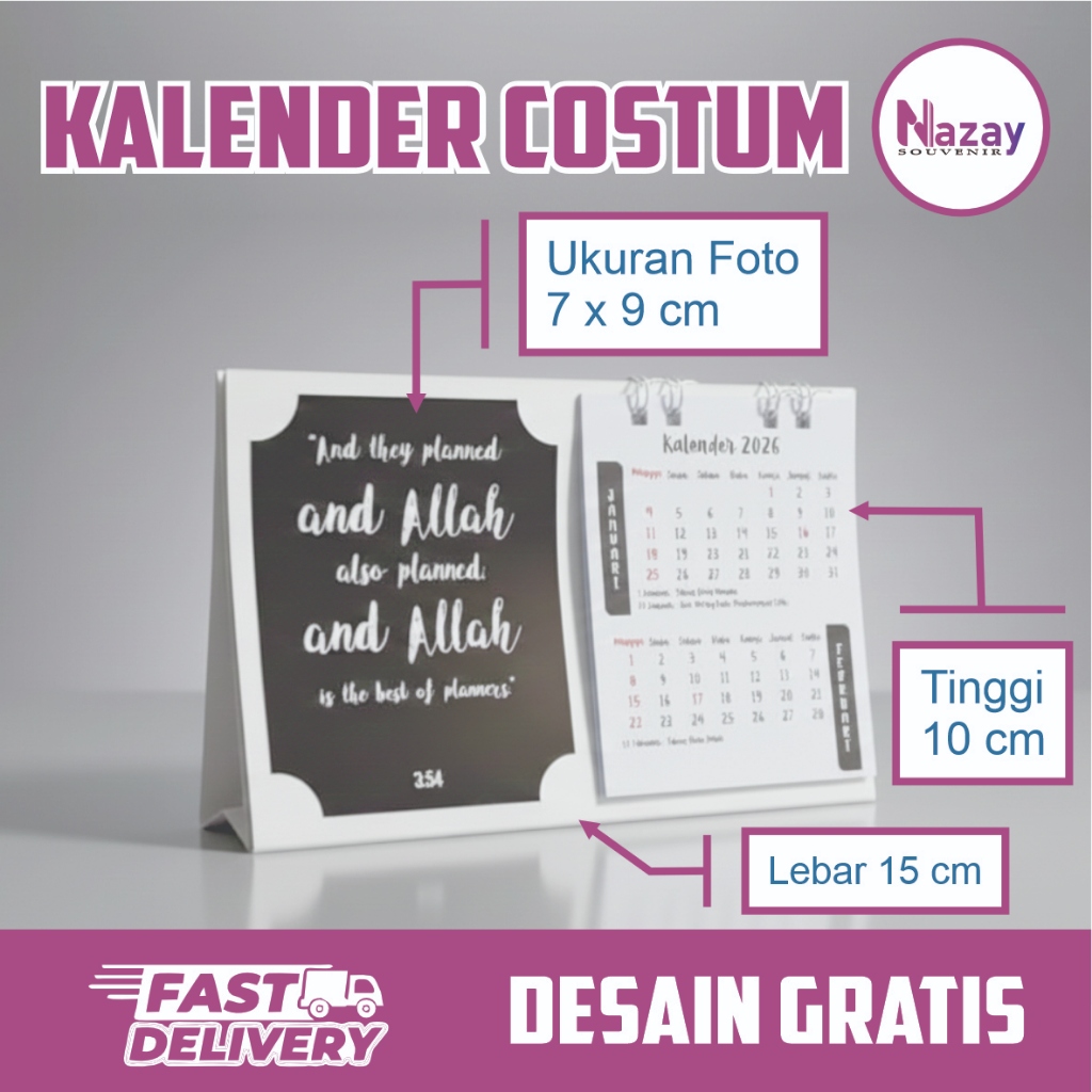 Jual Kalender Mini Custom 2026 Foto Sendiri | Souvenir Pernikahan Murah ...