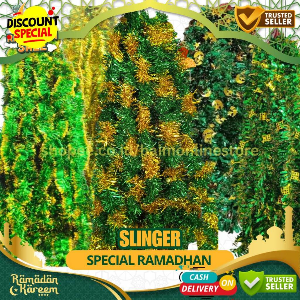 Jual [GROSIR] Slinger Rumbai Special Ramadhan 2 meter | Slinger Motif ...