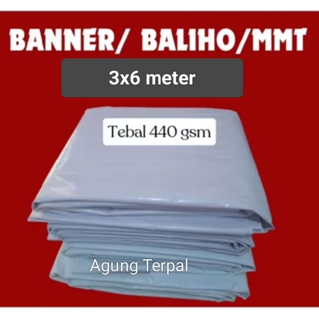 Jual BANNER/SPANDUK PUTIH POLOS UK 3X6 TEBAL | Shopee Indonesia