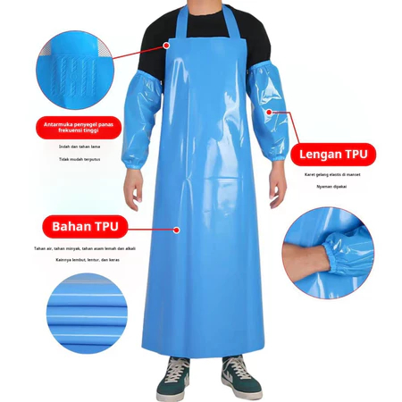 Jual Apron Pvc Waterproof Celemek Celemek Plastik Anti Air Apron Anti ...