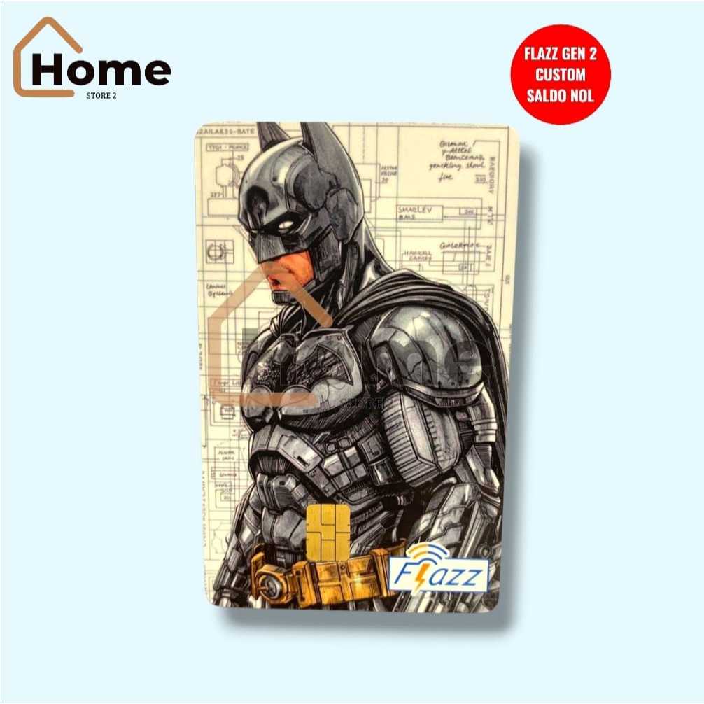 Jual KARTU ETOLL FLAZZ BCA GEN 2 CUSTOM SUPPORT NFC - BATMAN WHITE ...