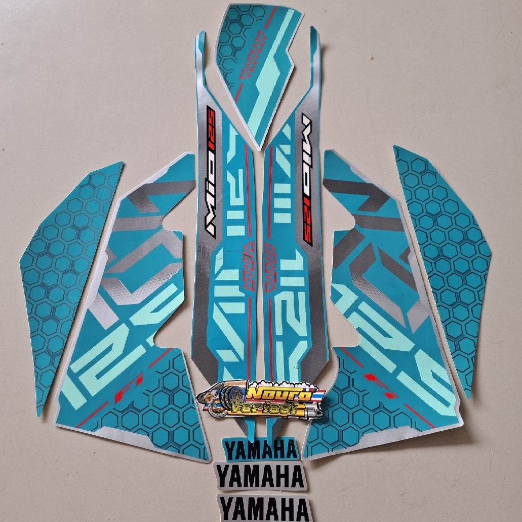 Jual Striping Yamaha Mio m3 125 mio125 2025 2026 silver toska list body ...