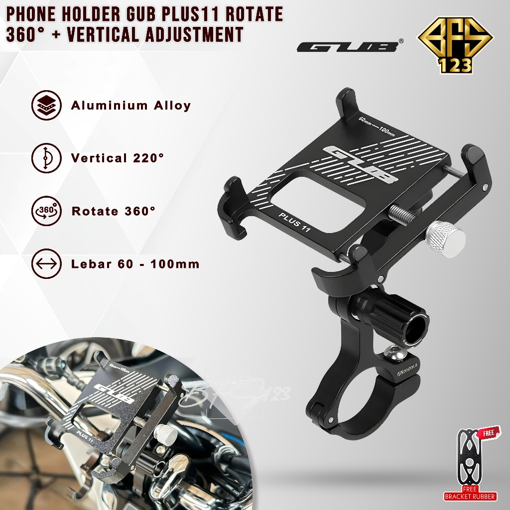 Jual GUB Plus11 Phone Holder Handphone Rotate 360 Up and Down Lock ...
