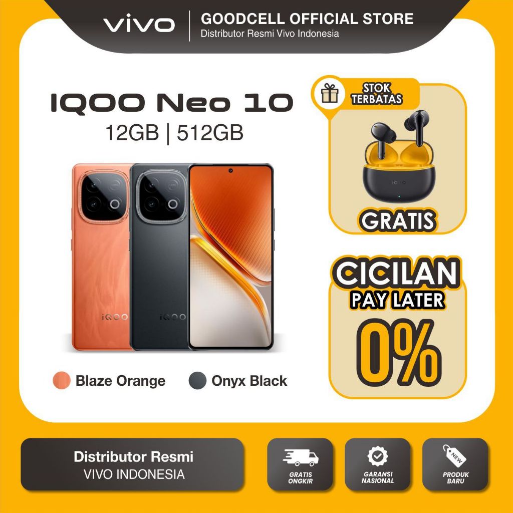 Jual vivo iQOO Neo 10 (16/512) - BNIB Garansi Resmi 1st Snapdragon 8s ...