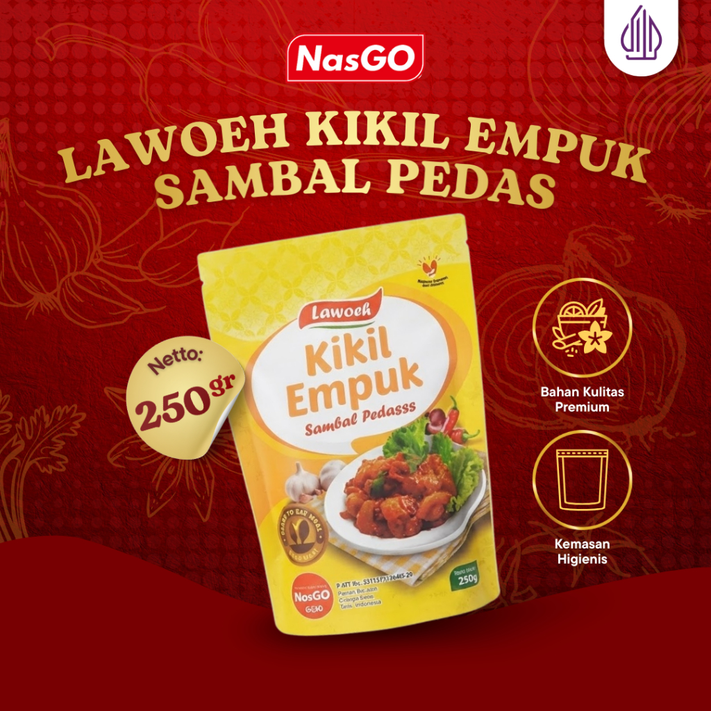 Jual Lawoeh Kikil Empuk Sambal Pedas NasGO 250gr Lauk Siap Saji Praktis ...