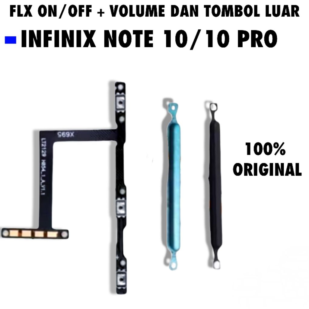 Jual on of infinix note 10 / note 10 pro X695 original pengganti volume ...