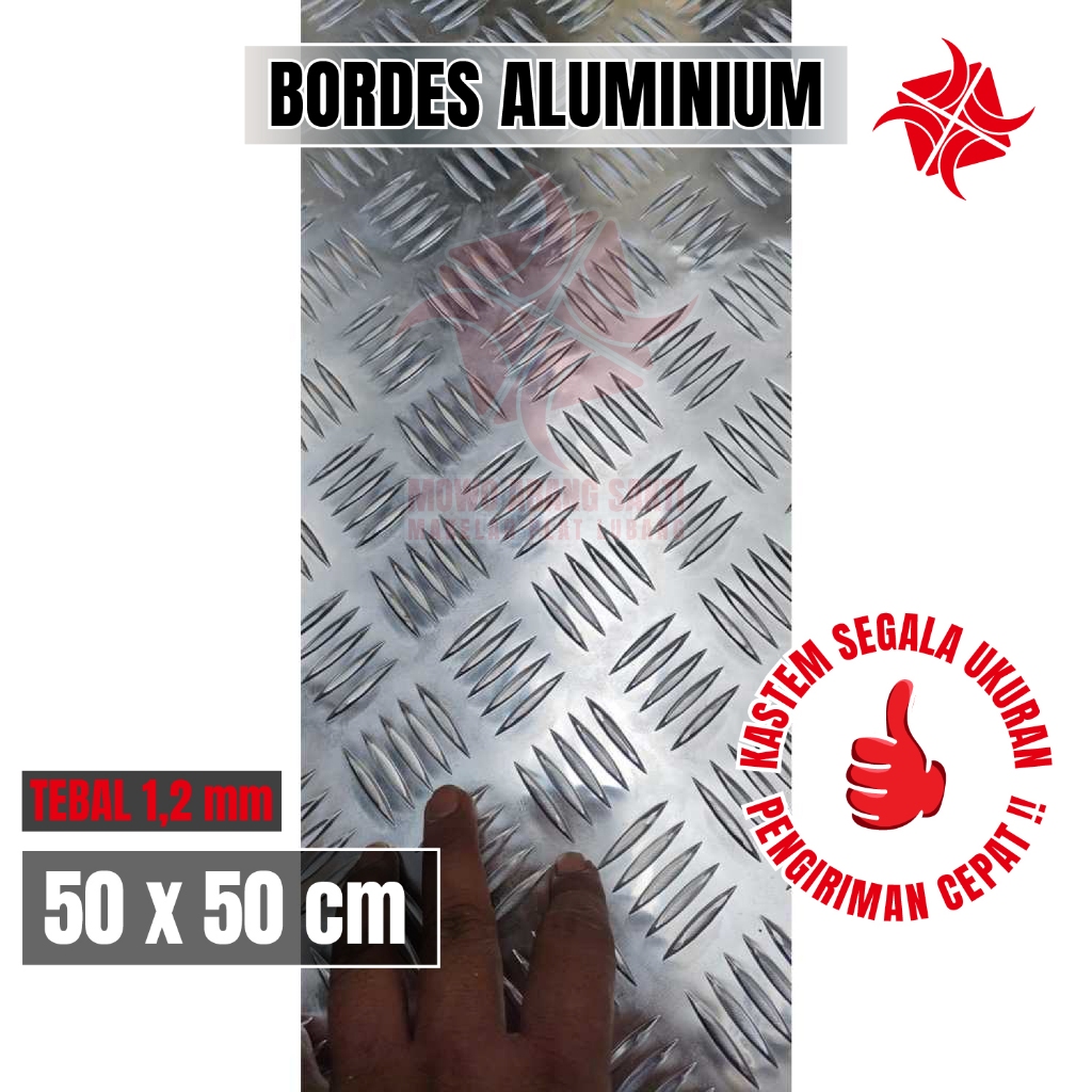 Jual Plat Bordes/ Borders Aluminium tebal 1,2 mm ukuran 50x50 cm ...