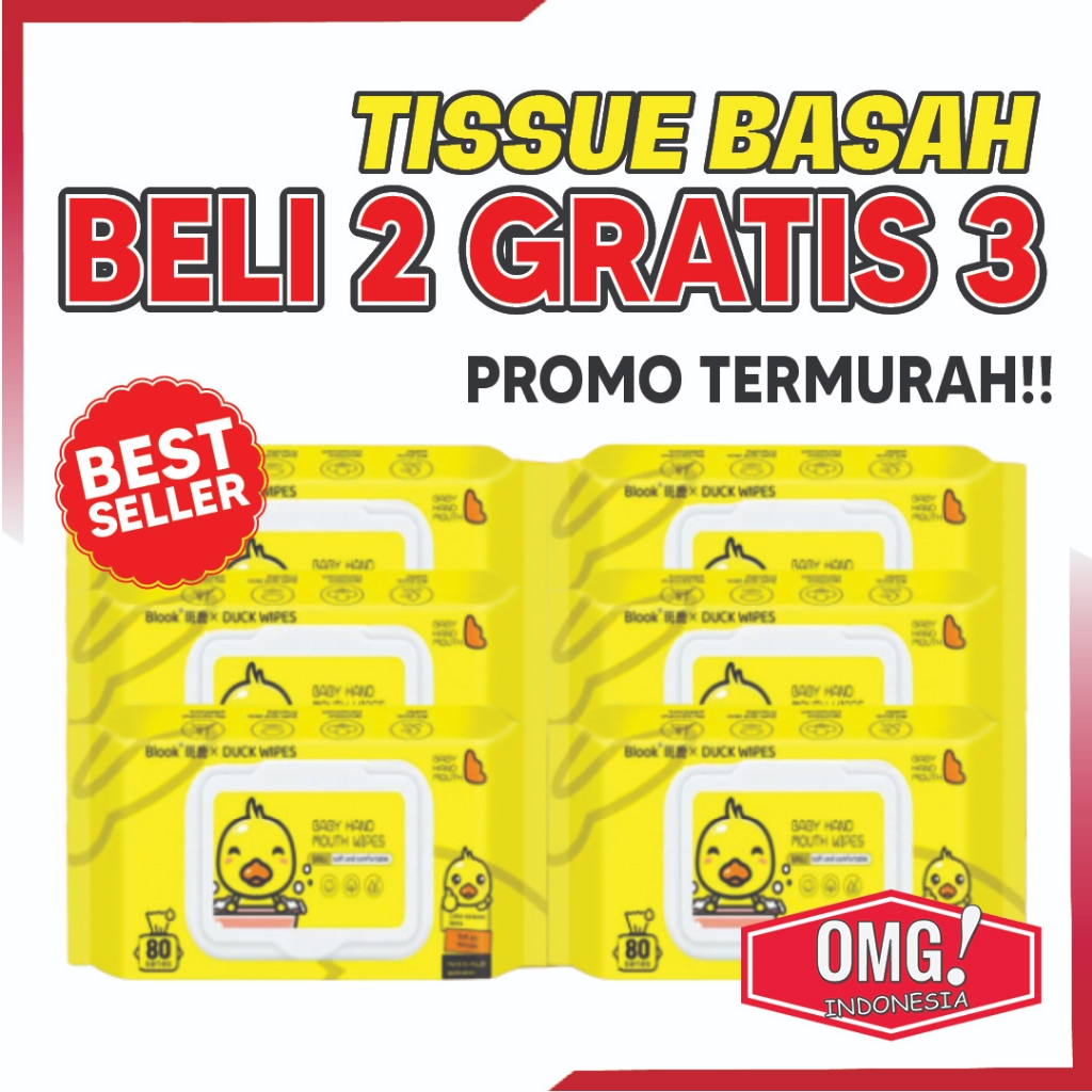 Jual Tissue Basah BUY 2 FREE 3 Baby Tissue Bayi Super Soft Wet Wipes ...