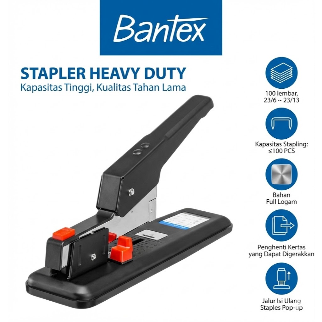 Jual Bantex Heavy Duty Stapler Besar / Hekter Jilid 100 Hingga 210 ...