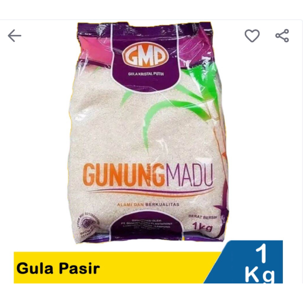 Jual Gula Pasir 1kg GMP - Kristal Halus, Manis Alami, 100% Gula Tebu ...