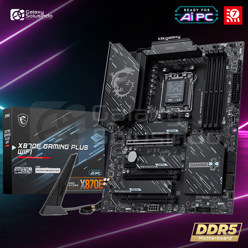 Jual MSI X870E GAMING PLUS WIFI AMD AM5 X870 DDR5 Motherboard - CG ...