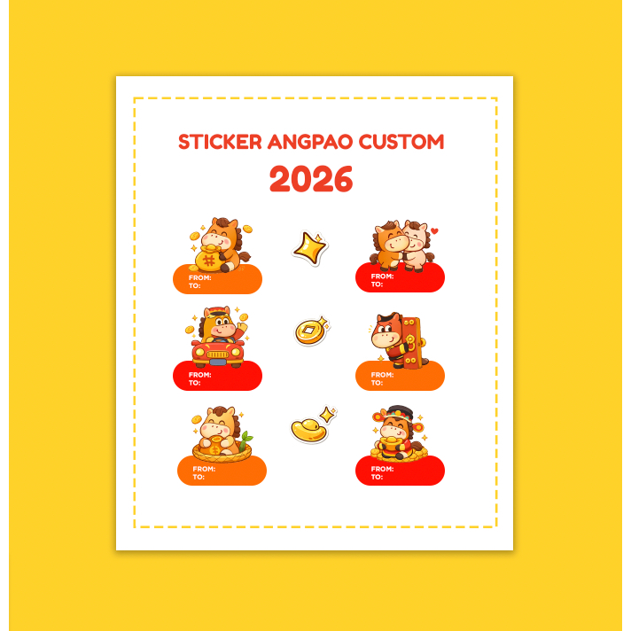 Jual STICKER ANGPAO 2026 TAHUN KUDA / STICKER IMLEK KUDA | Shopee Indonesia