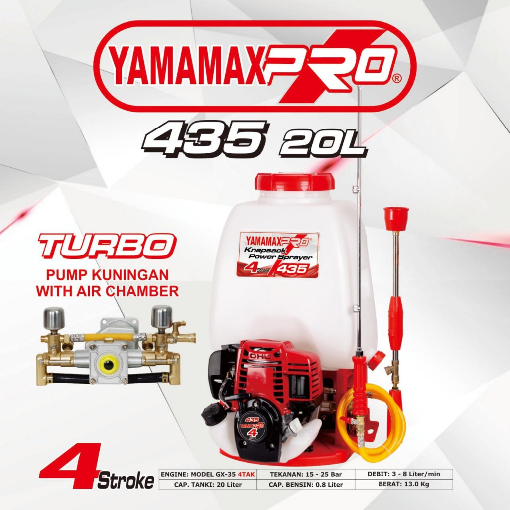 Jual Mesin Semprot Hama KNAPSACK 20L YAMAMAX PRO 435 TURBO Sprayer Hama ...