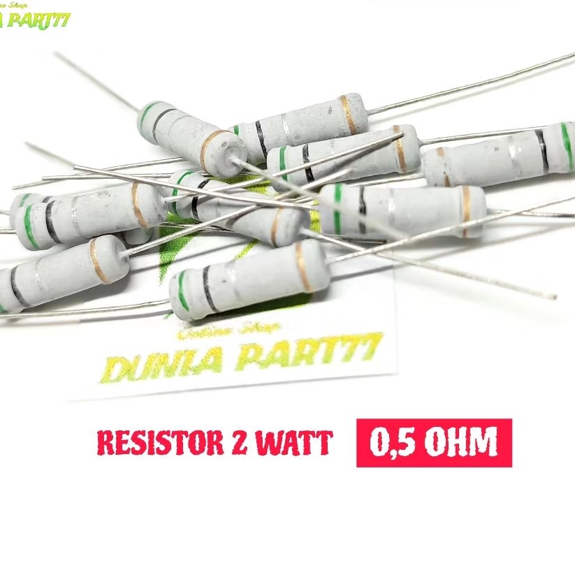 Jual 5 Buah Resistor 2 Watt 0 5 Ohm 2w 0 5ohm Shopee Indonesia