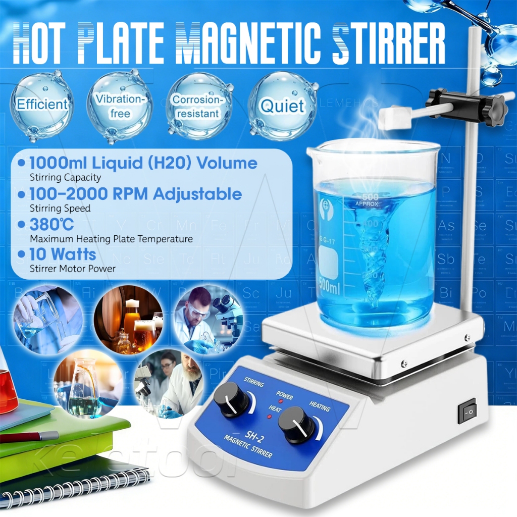 Jual Hot Plate Magnetic Stirrer SH-2 Magnet Stirer Pemutar Lab Hotplate ...