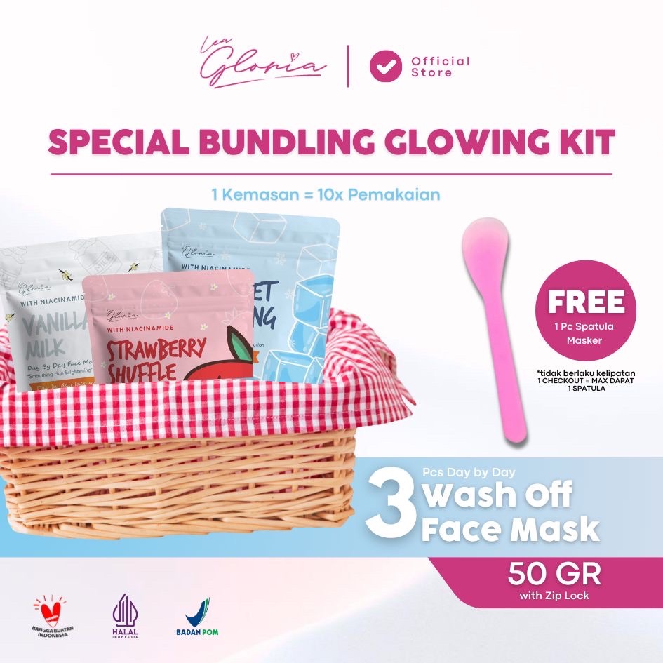 Jual Lea Gloria - Paket Bundling The Glow Kit Masker 50 GR Isi 3 ...