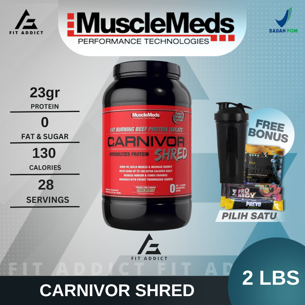 Jual Musclemeds Carnivor Shred 2 Lbs Lb 2Lbs 2Lb Beef Protein Isolate ...