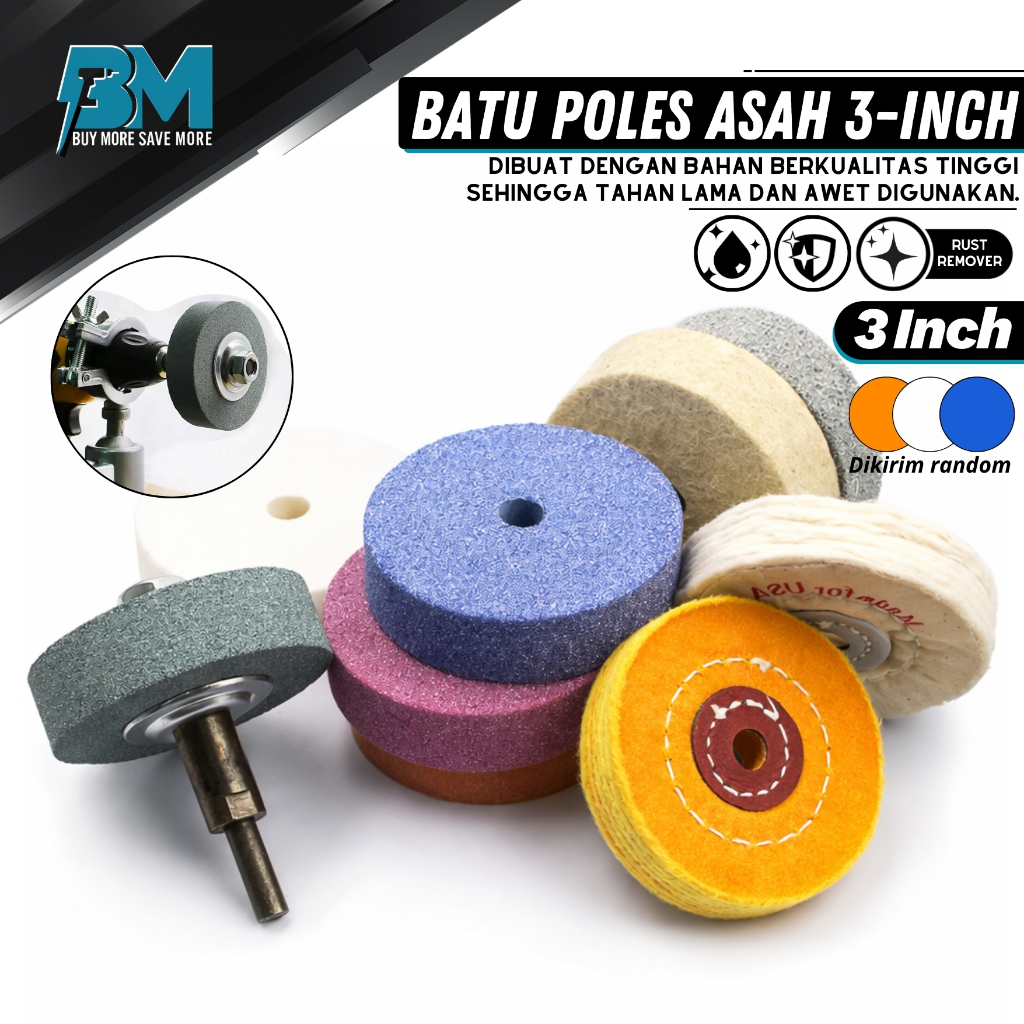 Jual Batu Fiber Wool Poles 3 Inch Batu Asah Gerinda Polishing Grinding ...
