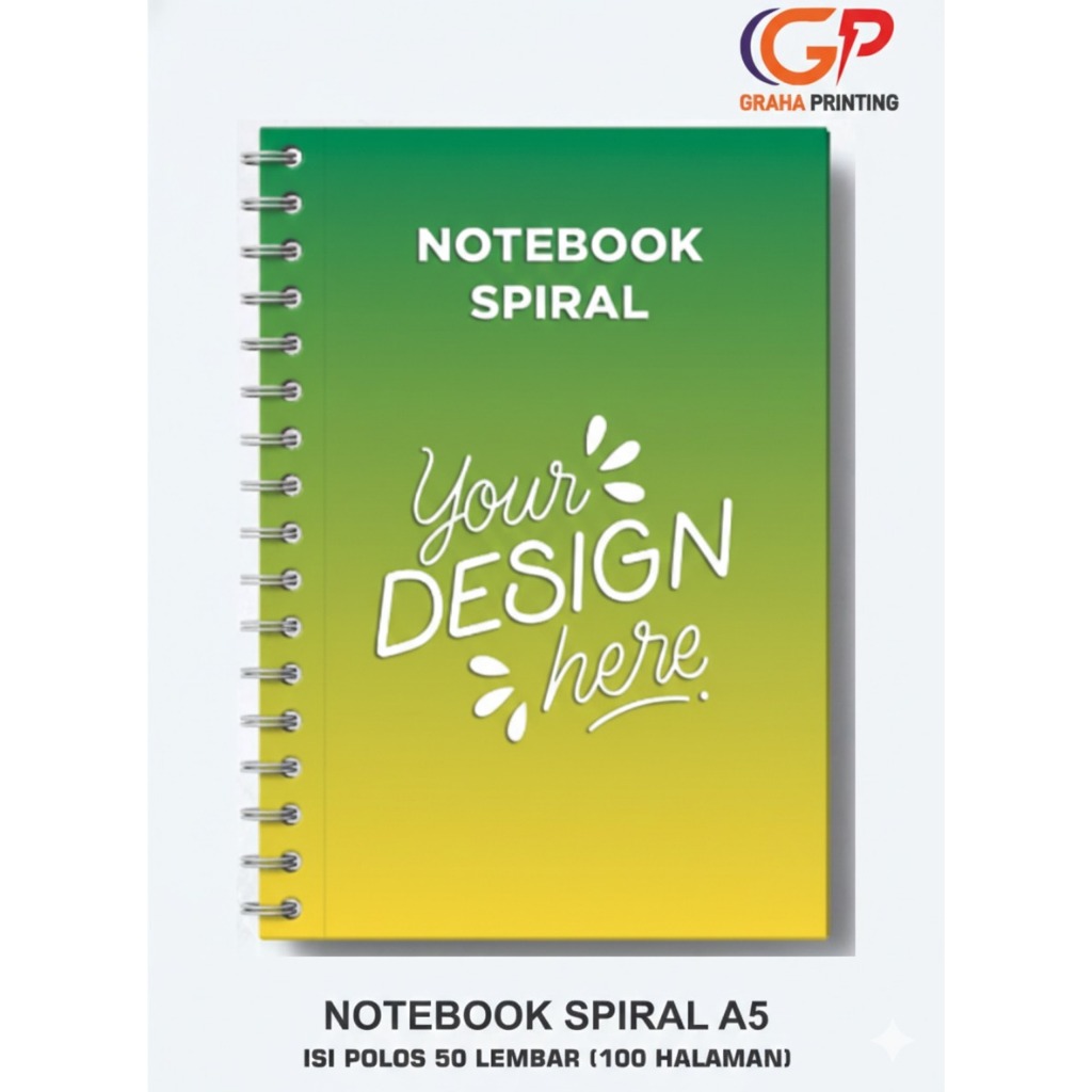 Jual Notebook Custom A5 Spiral / Souvenir / Block Note Custom isi HVS ...