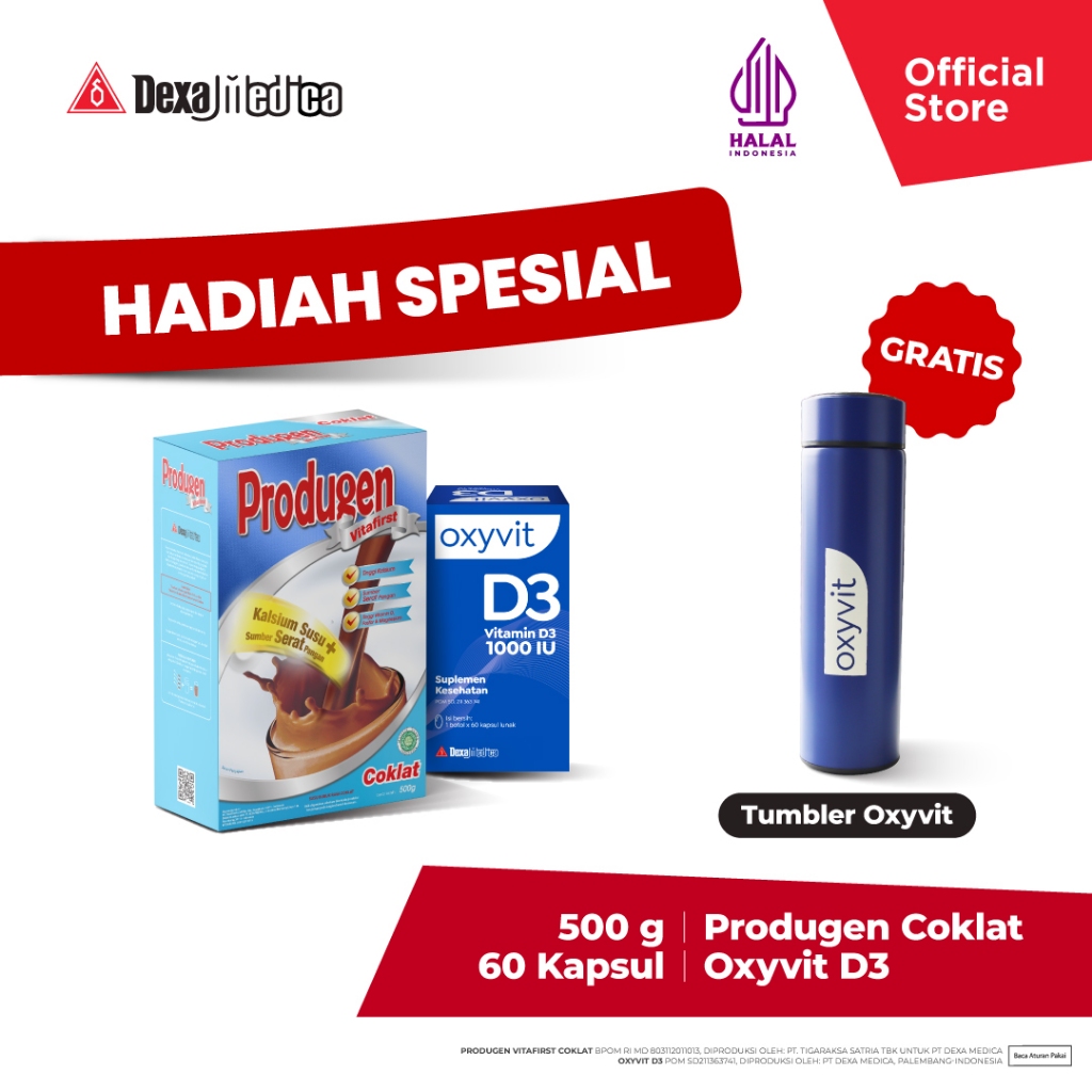 Jual Oxyvit Multivitamin D3 1000 IU + Produgen Vitafirst Susu Bubuk ...