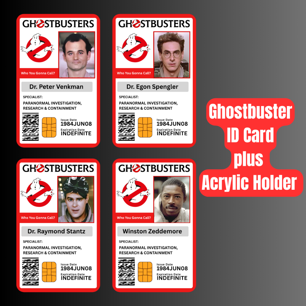 Jual Ghostbuster ID Card Acrylic Holder, Kustom NAMA dan PHOTO | Shopee ...
