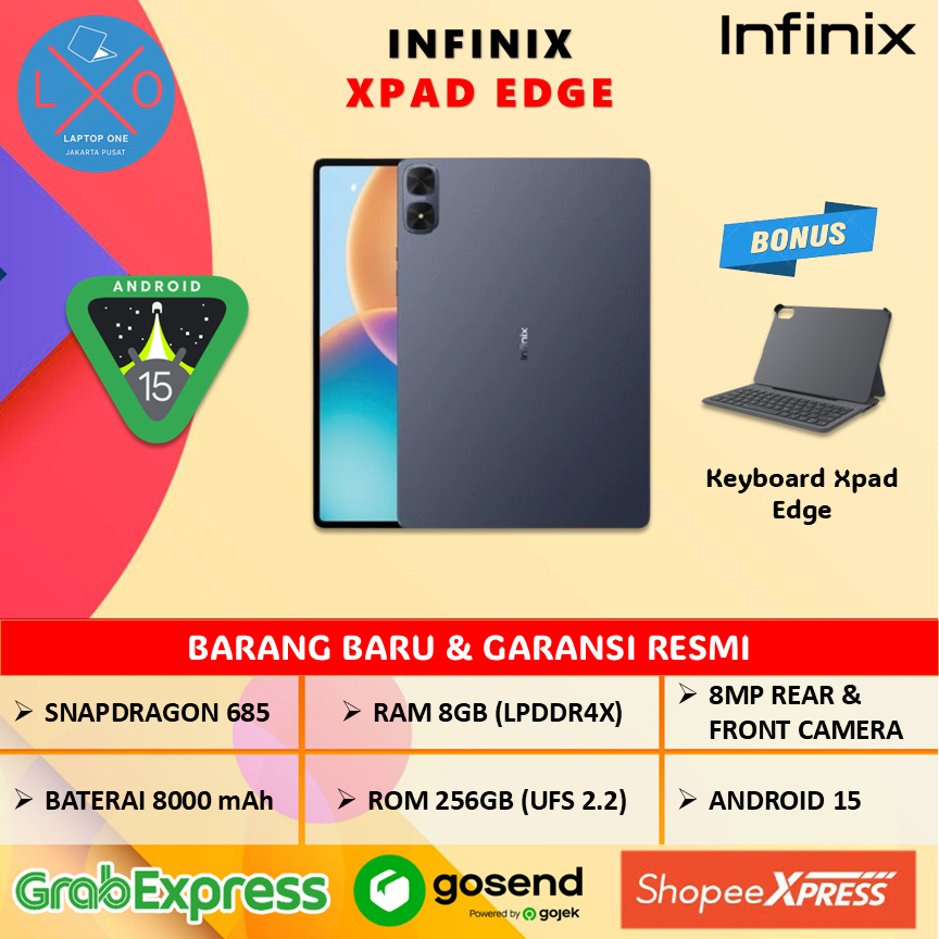 Jual Tablet Infinix Xpad Edge Snapdragon 685 8GB 256GB 8000 mAh 4G LTE ...