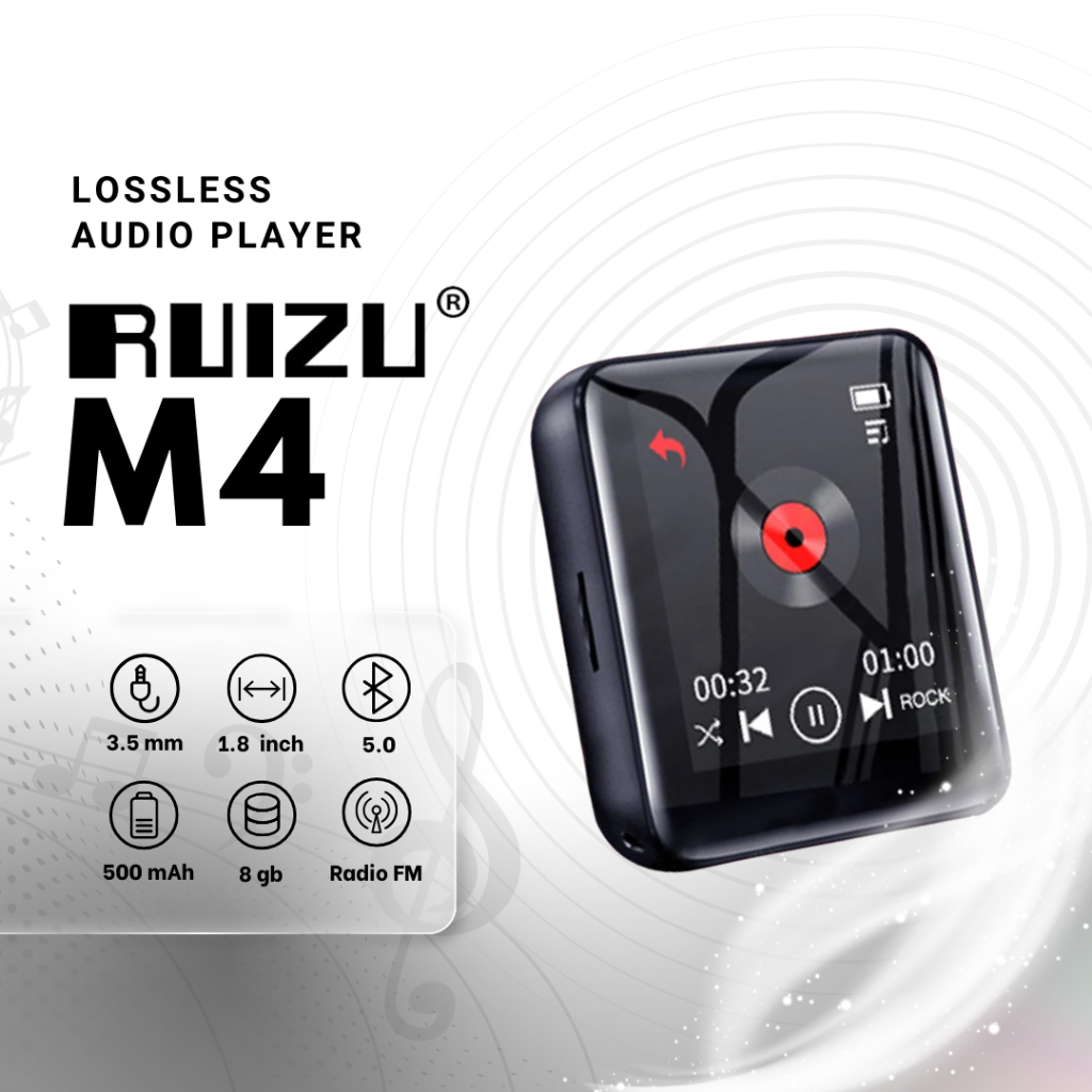 Jual RUIZU M4 Mini Smart MP4 Digital Audio Player Bluetooth Touchscreen ...