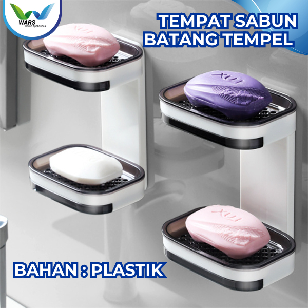 Jual WARS Tempat Sabun Batang Tempel Dengan Tirisan Soap Drain Box ...