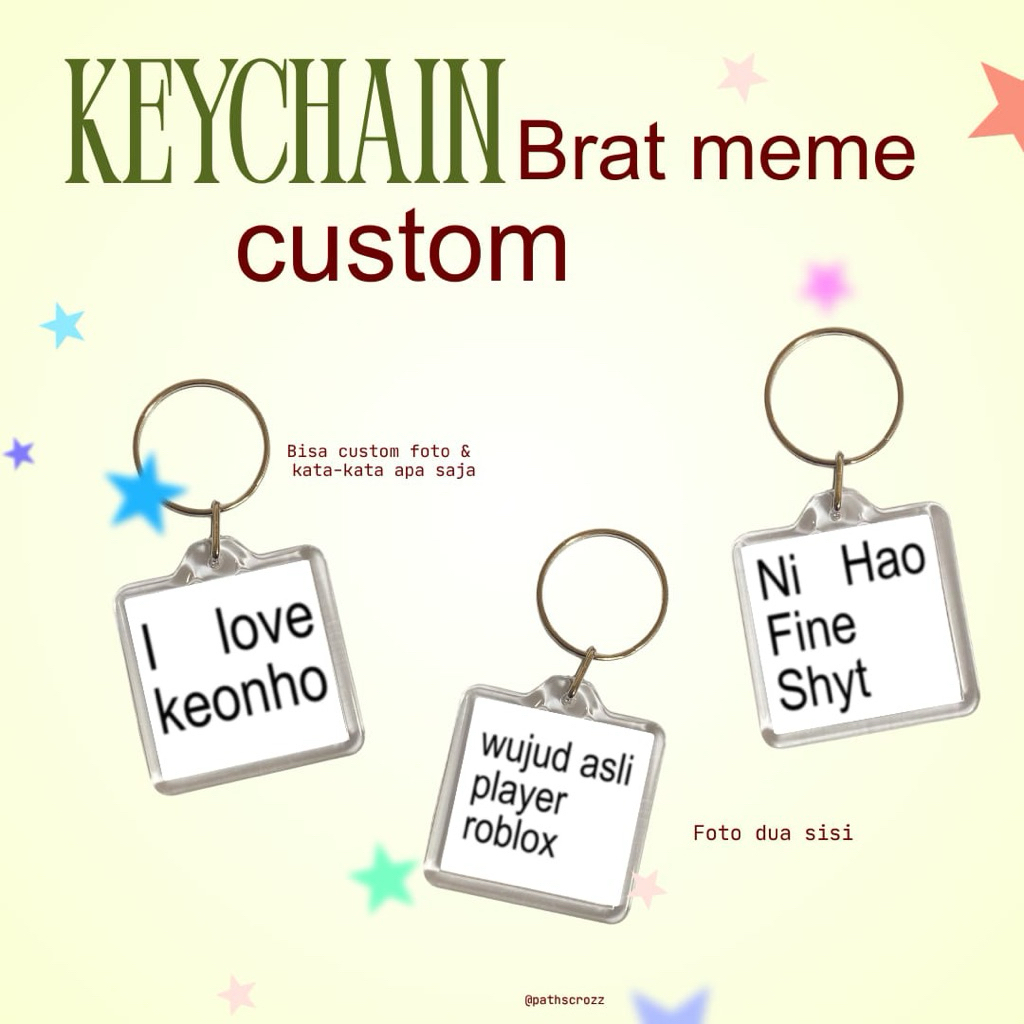 Jual Keychain Brat Meme Custom | Shopee Indonesia