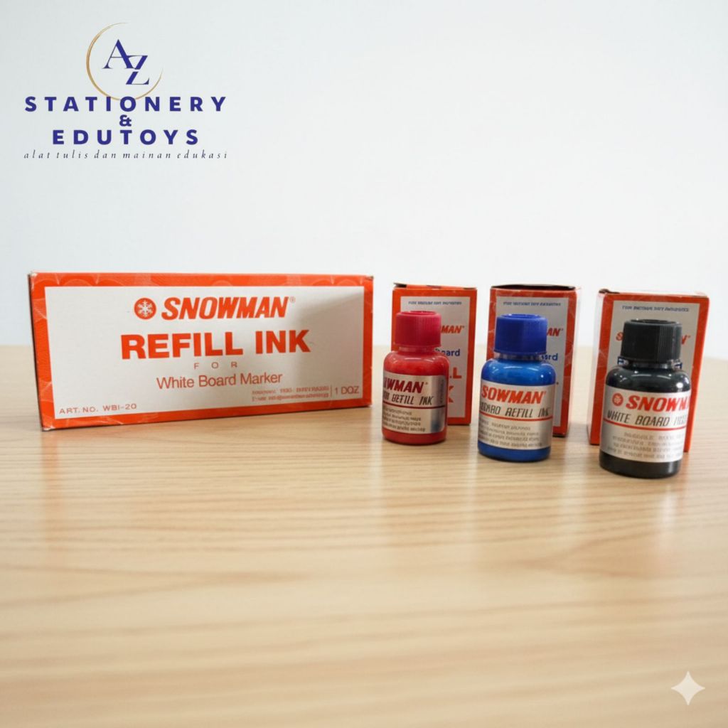 Jual Isi Tinta Spidol Snowman Refill Ink for White Board Marker ...