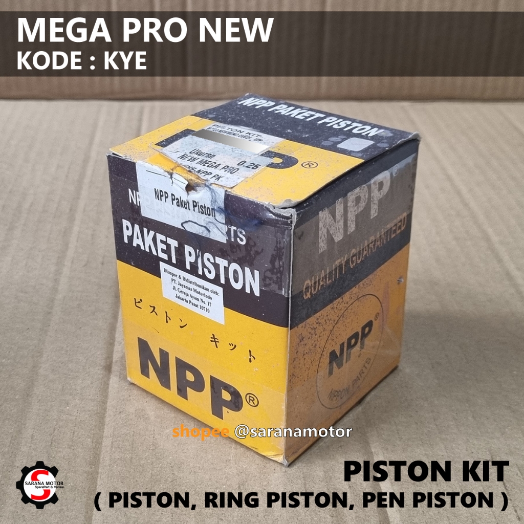 Jual Piston Kit HONDA MEGA PRO NEW NPP Piston Lengkap Piston Komplit ...