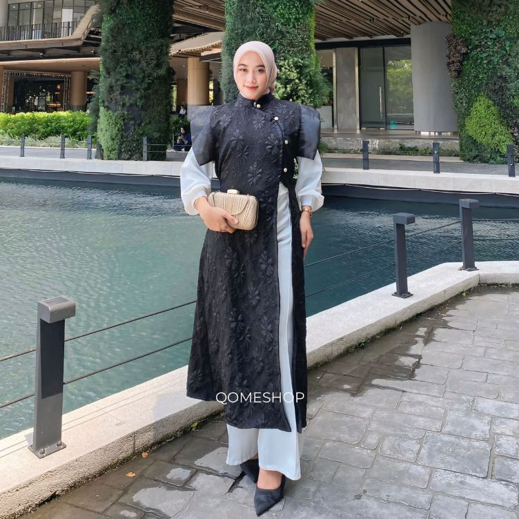 Jual QOME - Tunik Vichi / Tunik Premium / Tunik Elegan / Tunik Jacquard ...