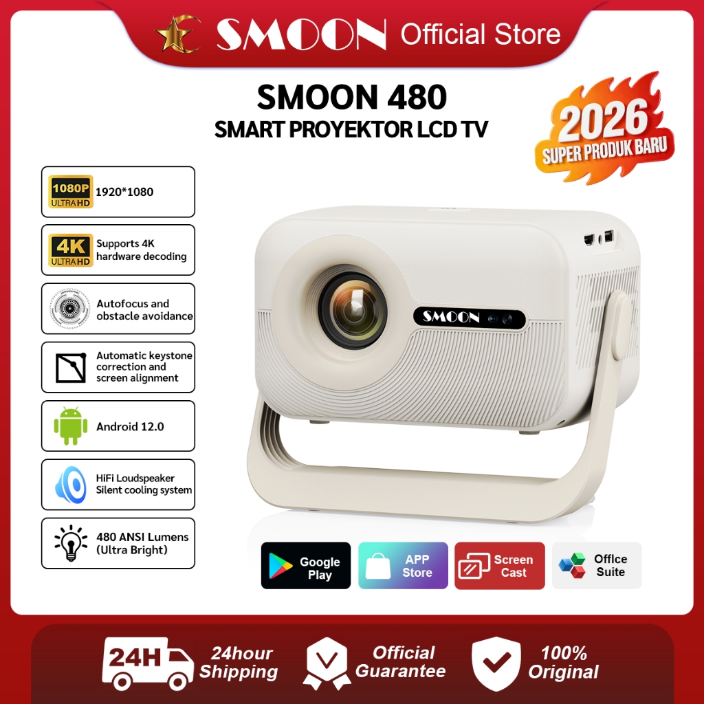 Jual SMOON 480 Ultra Smart Projector LCD TV - Proyektor Pintar ...