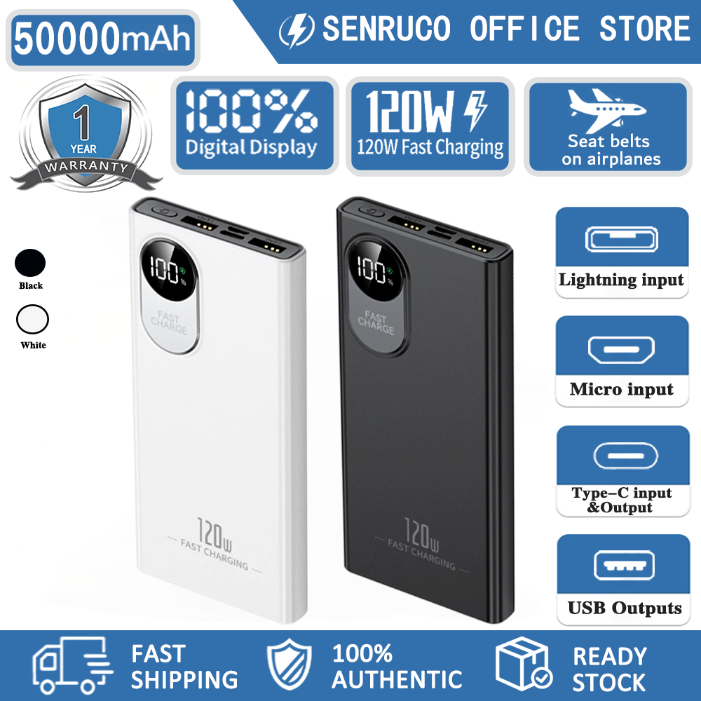 Jual Powerbank 120W 3.0 Pengisian Cepat dengan Layar LED 50000MAH ...