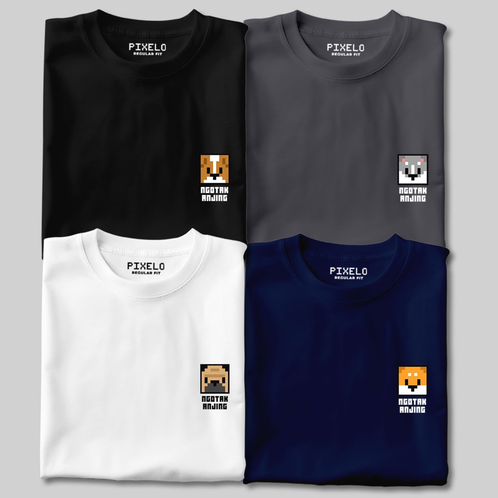 Jual Kaos ngotak by pixelo - tshirt anime manga lucu kucing anjing ...