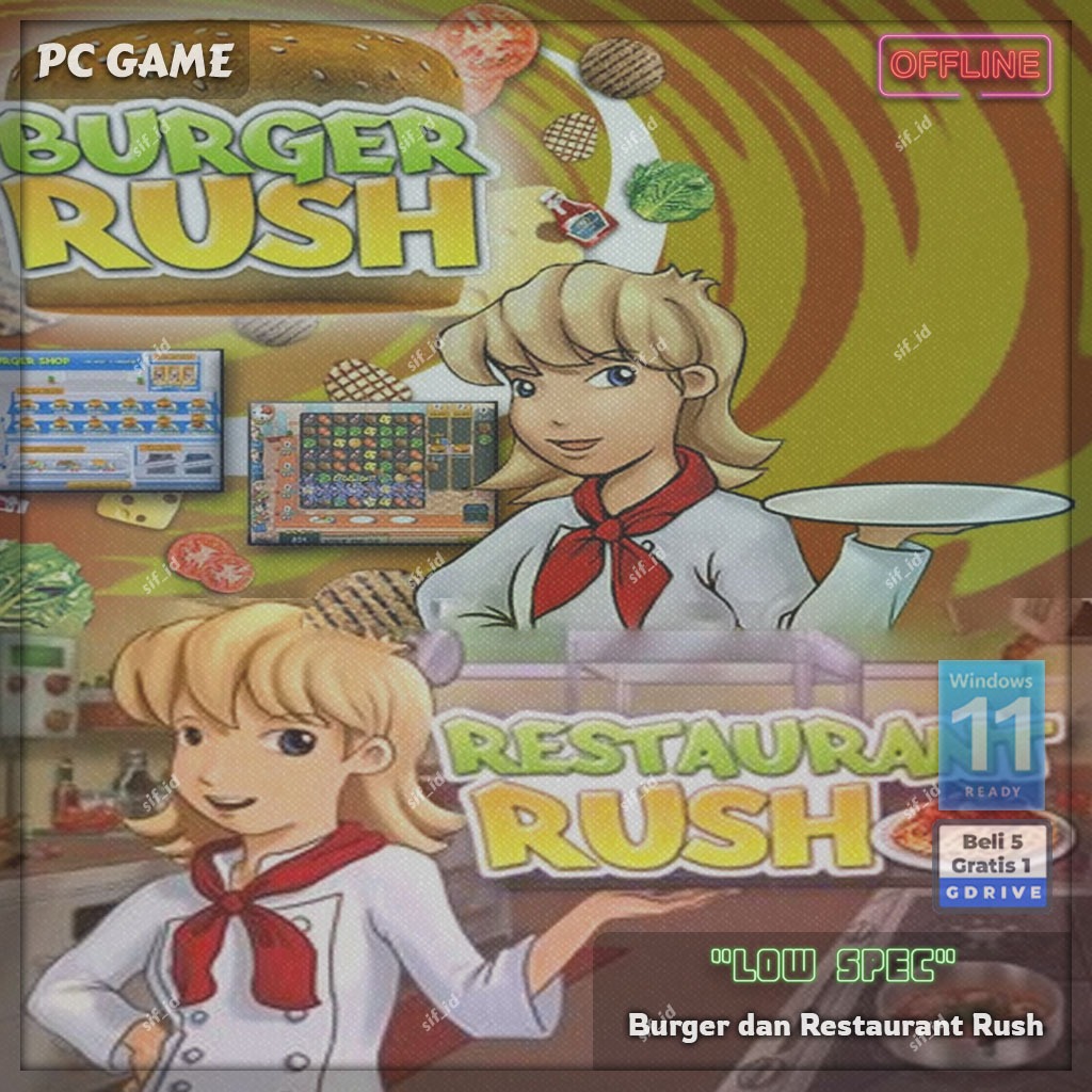 Jual Burger Rush dan Restaurant Rush - PC Game - Game PC | Shopee Indonesia