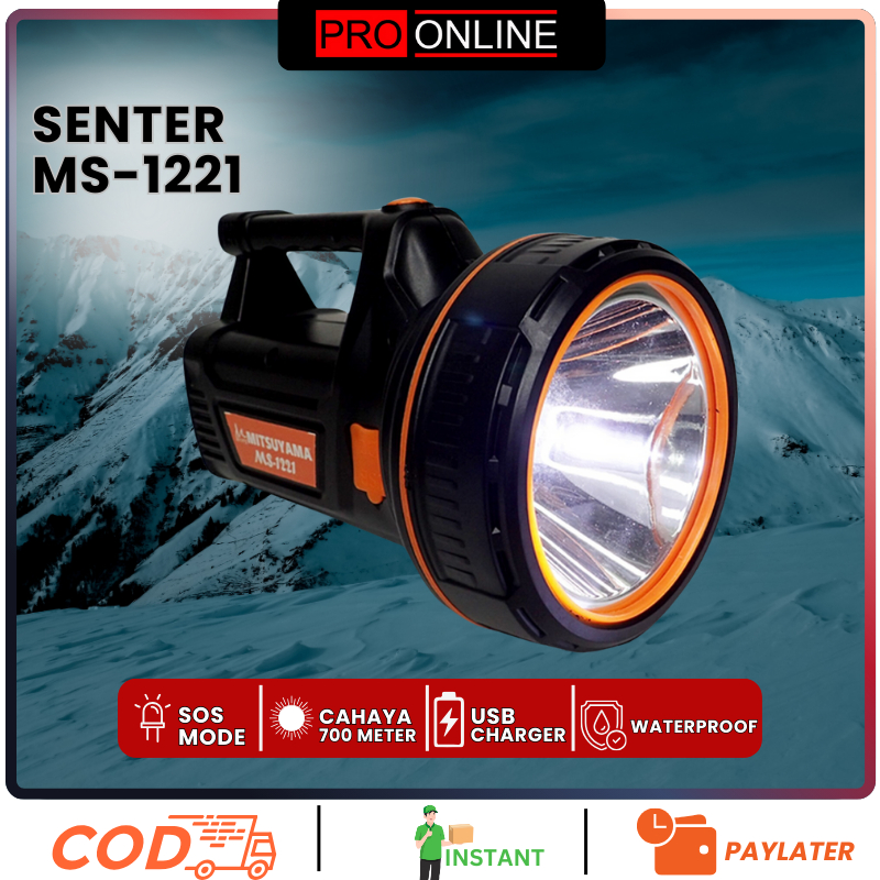 Jual Senter Jumbo Emergency LED 50w - Senter charger ulang -Free 4 ...