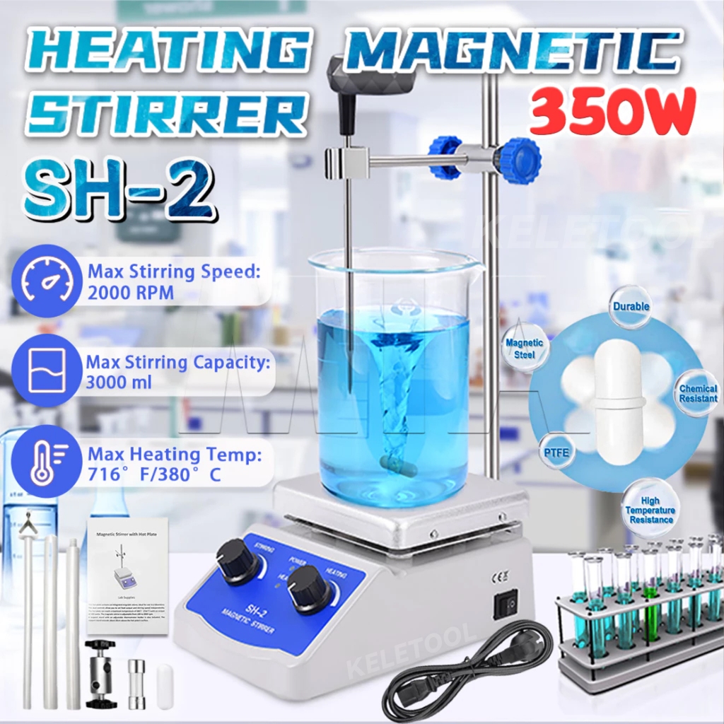 Jual [ Stok Lokal ] SH-2 Hot Plate Magnet Stirrer 350W Hotplate ...
