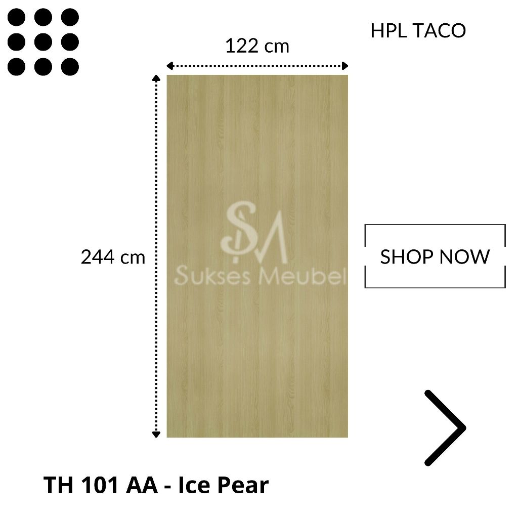Jual TACO HPL Woodgrain TH 101 AA - Ice Pear | Per 1 Lembar Ukuran ...