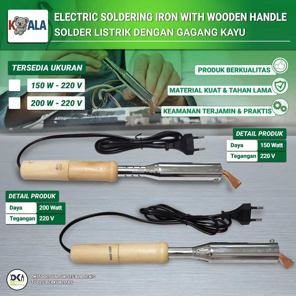 Jual KOALA Solder Listrik Elektrik Alat Patri 40 60 100 150 200 W Watt ...