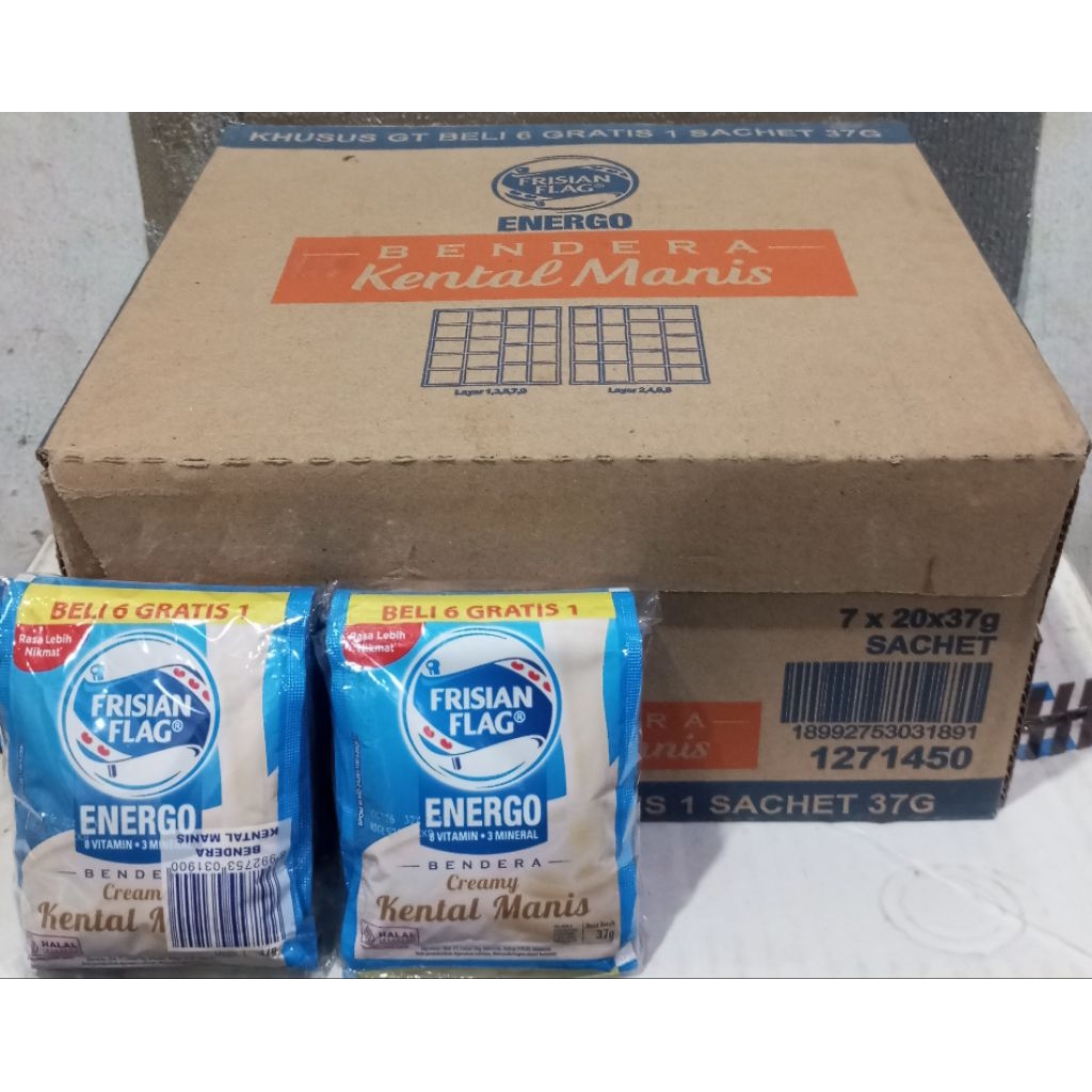 Jual FRISIAN FLAG ENERGO 37gr 1 DUS ISI 7X20 140 SACHET - Rasa Cream ...