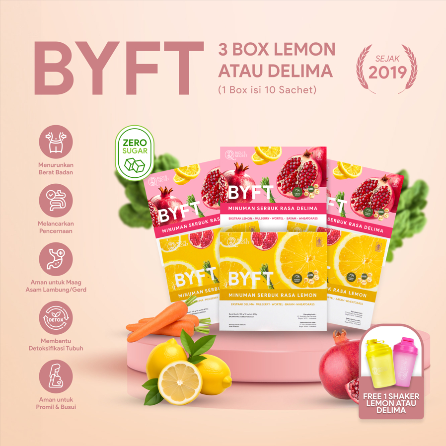 Jual RICU'S SECRET BYFT Fiber Rasa Lemon atau Delima Minuman Diet ...