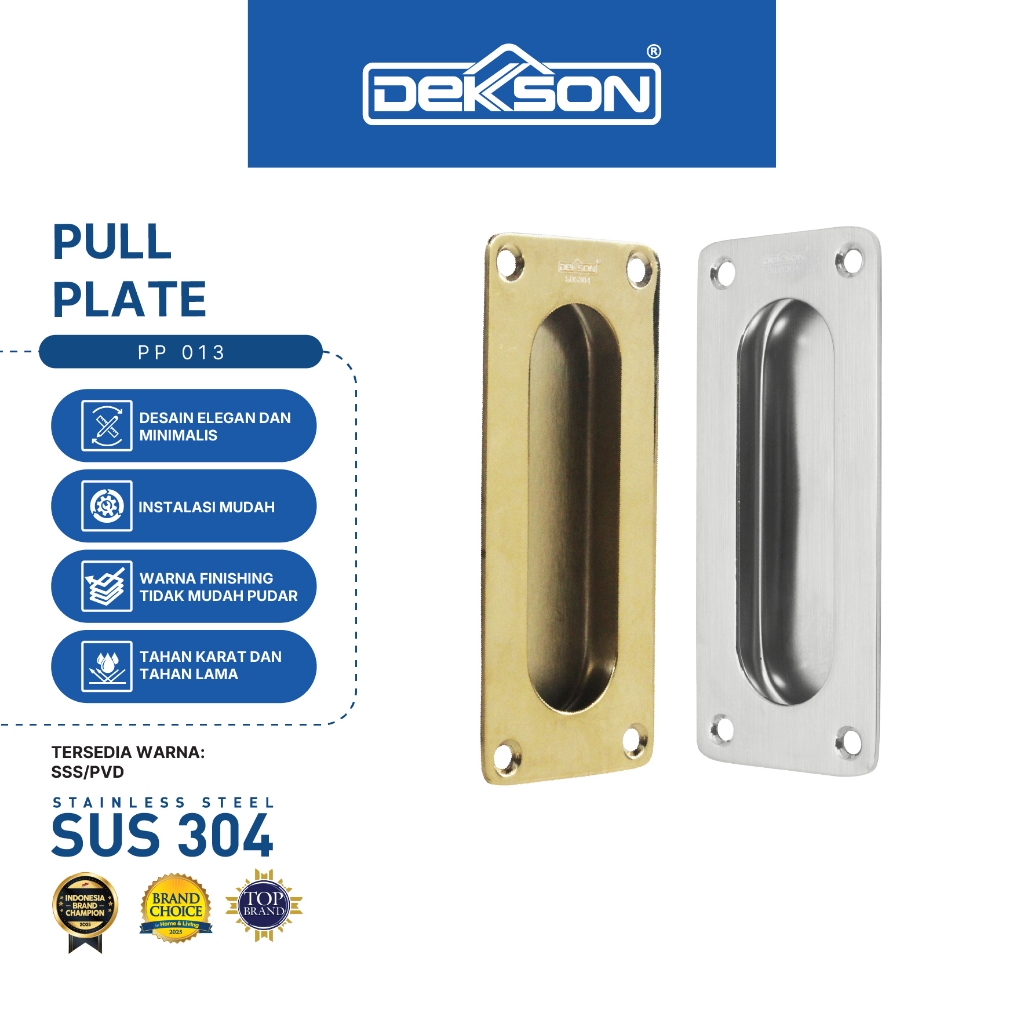 Jual DEKKSON Pull Plate Gagang Pintu Geser PP 013 | Shopee Indonesia